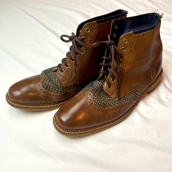 Goodwin Smith | Shoes | Goodwin Smith Brown Tweed Detail Oxford Lace Up ...